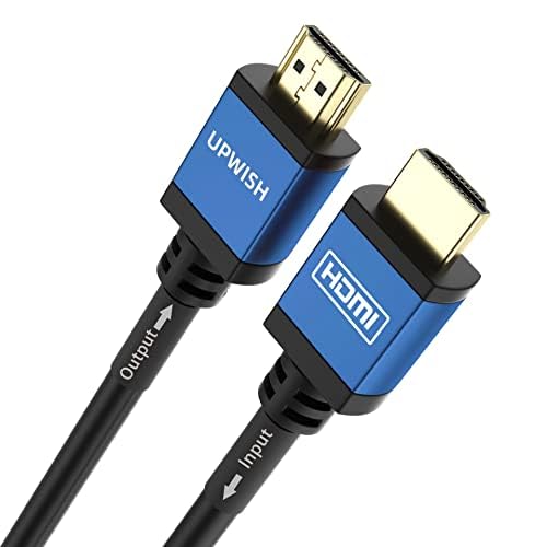 UPWISH 4K HDMI Cable 75 Ft with Signal Booster | HDMI 2.0 High Speed Unidirectional Cables 4K60Hz 2K 1080P 3D ARC HDCP2.2 Ethernet Cord | for UHD TV Monitor Laptop Xbox PS4 PS5 (22.8m)
