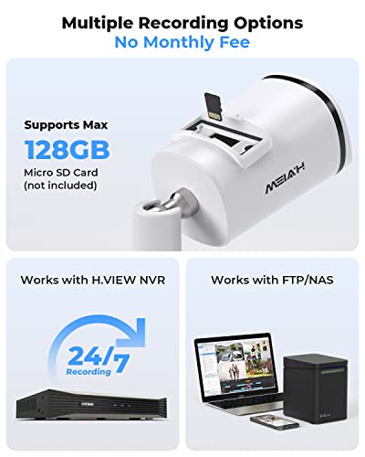 H.VIEW 5MP POE Security ip Camera cctv Surveillance network camera Outdoor indoor HD Mic video Audio sd card Weatherproof 2.8mm IR Night Vision rtsp rtmp nas (Hikvision Compatible)