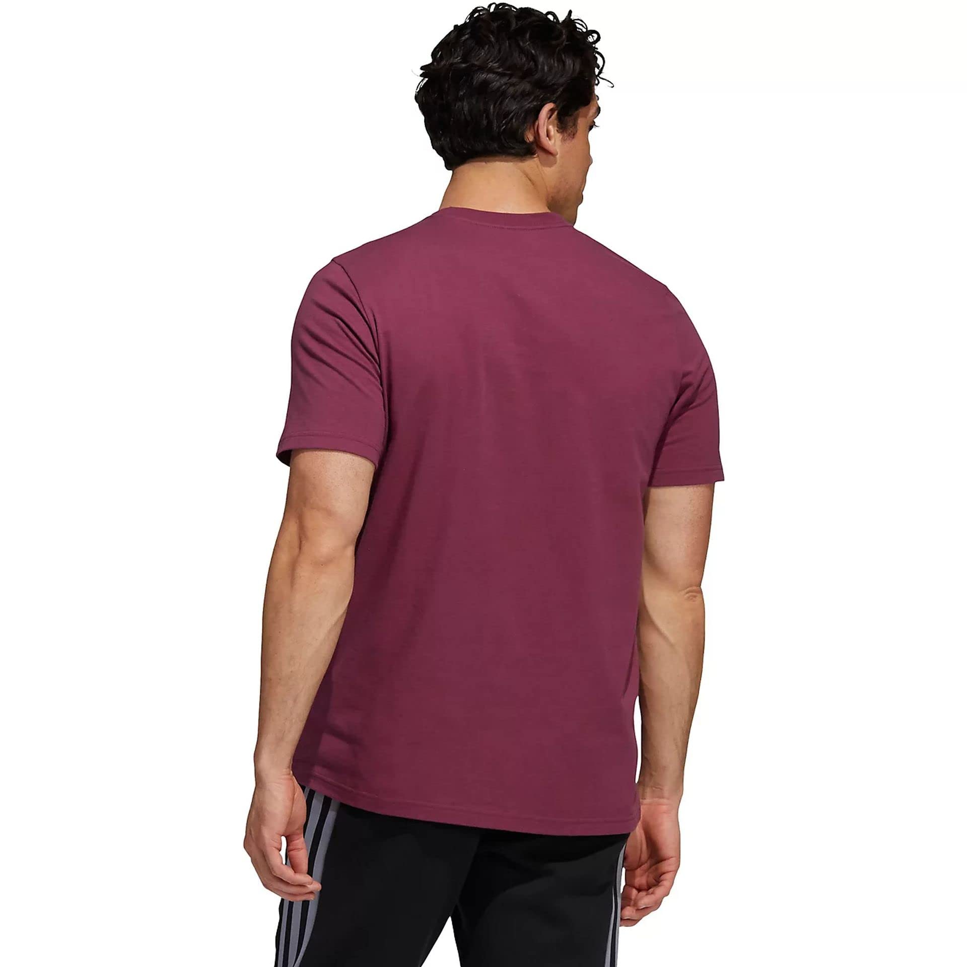 adidas Men's Badge of Sport Graphic T-Shirt Dark Red Sie 2XL
