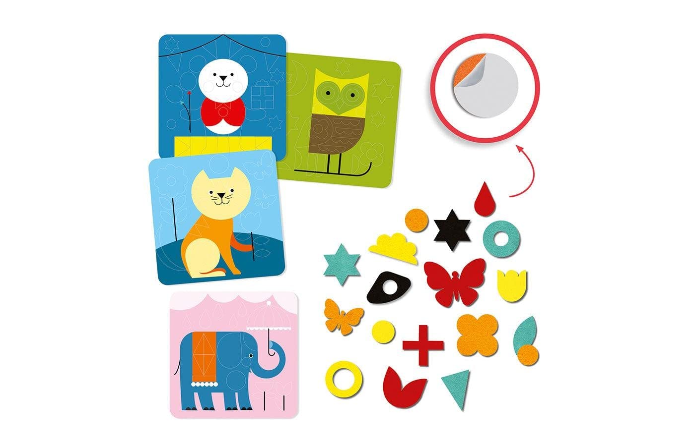 DJECO Gentle Creatures Collage Felt Craft Kit
