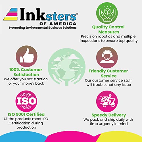 Inksters of America Remanufactured Toner Cartridge Replacement for HP 1215 Yellow Toner CB542A (HP 125A) / 1977B001AA