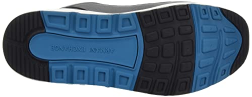 A|X Armani Exchange Men's Thick Sole Colorblock Fashion Sneakers, Grey+Black, 9.5