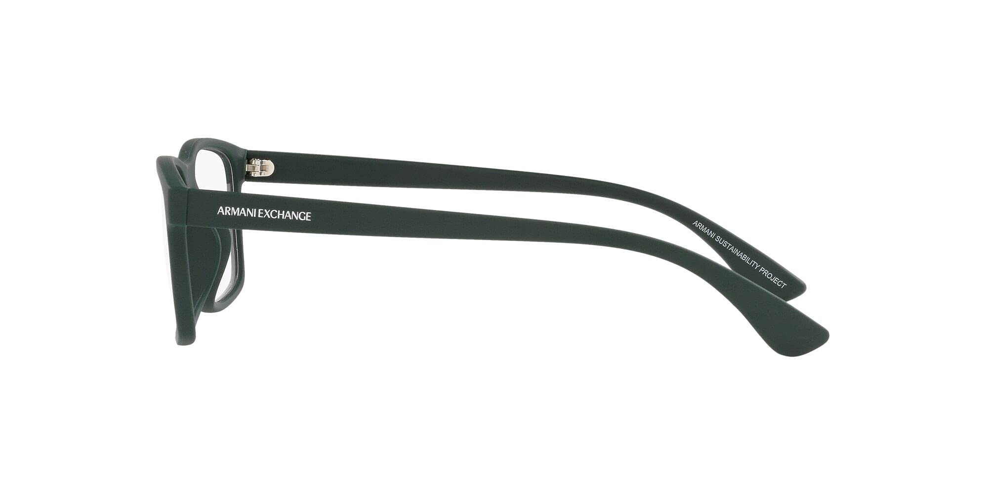 A|X ARMANI EXCHANGE Men's Ax3083u Universal Fit Rectangular Prescription Eyewear Frames, Matte Green/Demo Lens, 56 mm