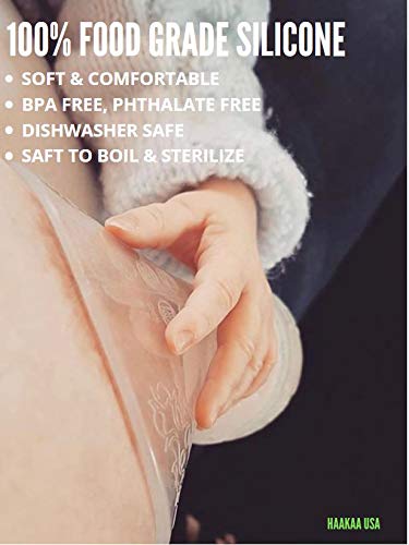 Haakaa New Silicone Breast Pump 150ML with Suction 100% Food Grade Silicone BPA PVC and Phthalate Free (150ml)