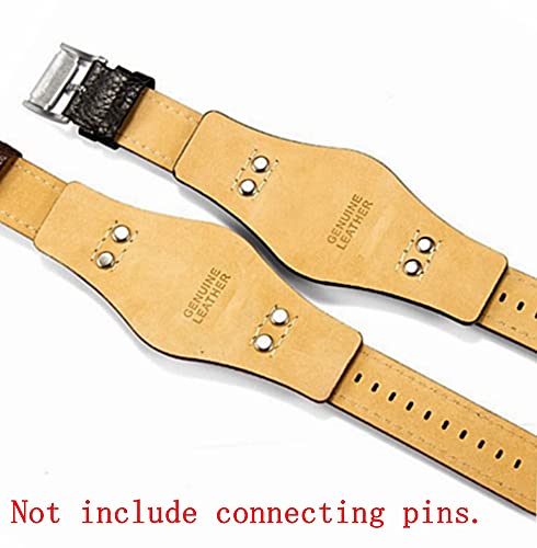 Dioway for Fossil CH2891 Leather Watch Bands 22mm Replacement with Stainless Steel Buckle - Brown 22mm Fossil CH2891 Leather Watch Strap