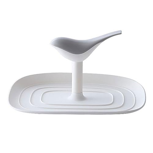 BUJIATANG Storage Rack Pan Lid Holder Silicone Multifunctional Spatula Spoon Rack Kitchen Storage Organizer Stand White