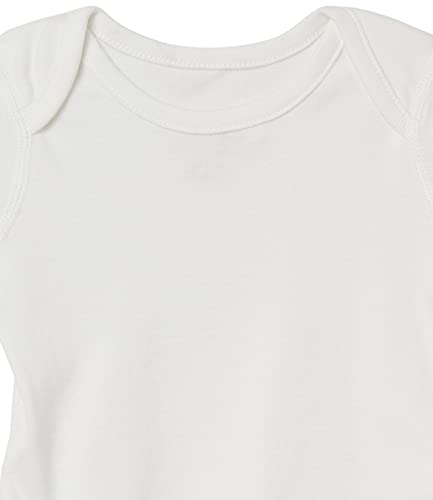 Moon and Back Kid's 3 Pack Short Sleeve Bodysuit Shirt, White, 12-18 months