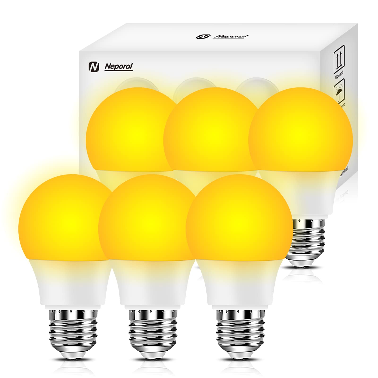 A15 Amber Light Bulbs, 7W 40W Equivalent Dim Light Bulbs,1800K Warm Soft Sleep Light Bulbs, 6 Pack Amber Night Light Bulbs, Blue Light Blocking Warm Light Bulbs for Sleep,Night Light, Reading.