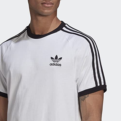 adidas Originals Men's Adicolor 3-stripes Tee, White/Black, Large