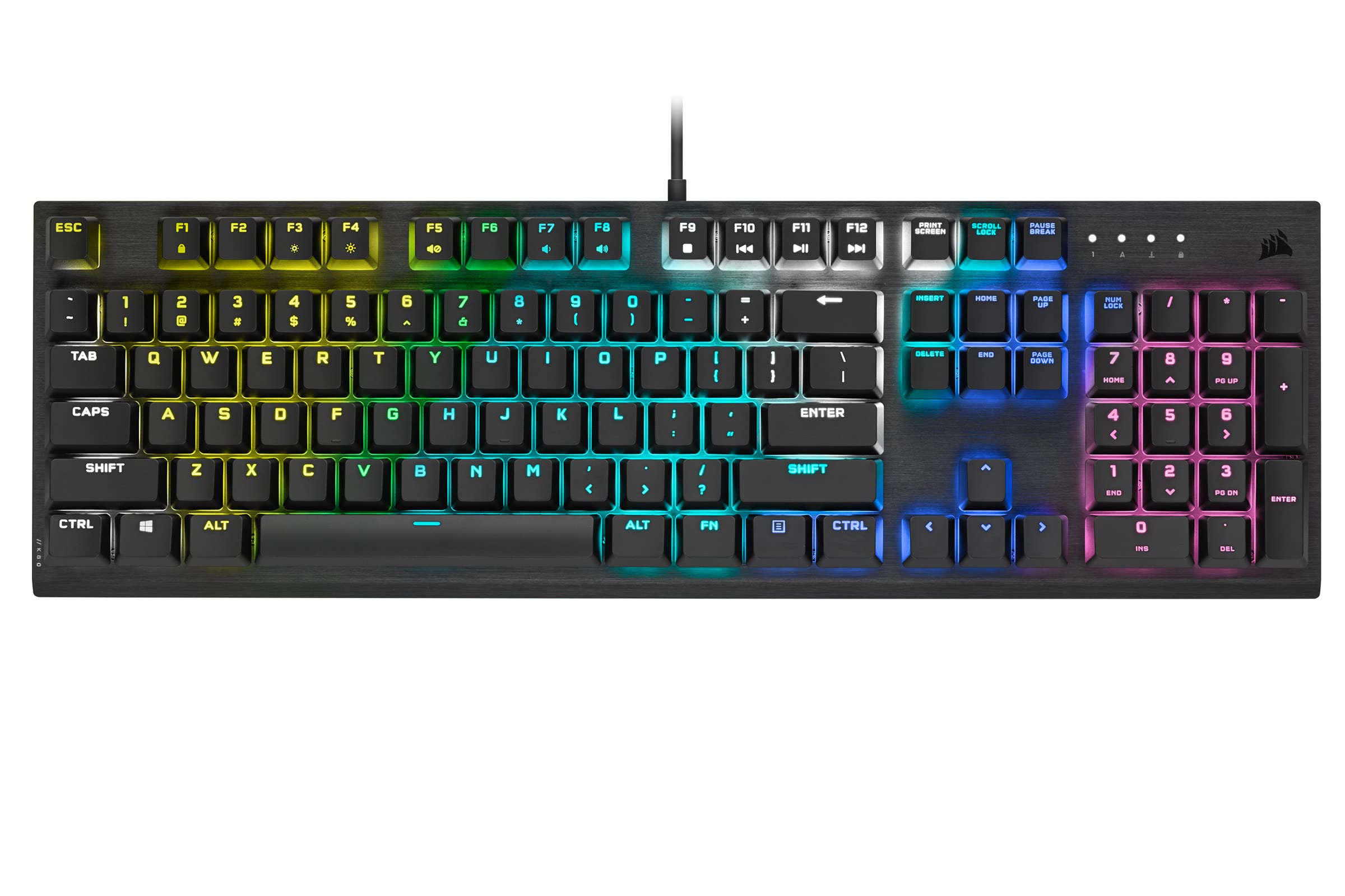 Corsair Clavier Gaming mecanique - Switch Cherry Viola - Retroeclairage LED RGB - USB 3.0 Type-A - 100% Anti-ghosting avec Rollover complet (NKRO) - AZERTY Francais