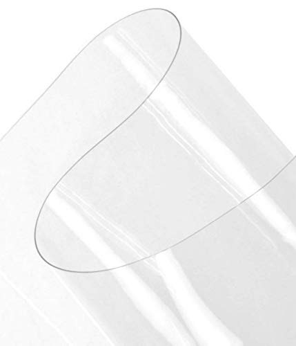 Clear Plastic Vinyl Fabric 04 Gauge - 60 Gauge Sizes by The Yard DIY Table Covers Machinery Recreational Use Waterproof Covering Lining (16 Gauge)