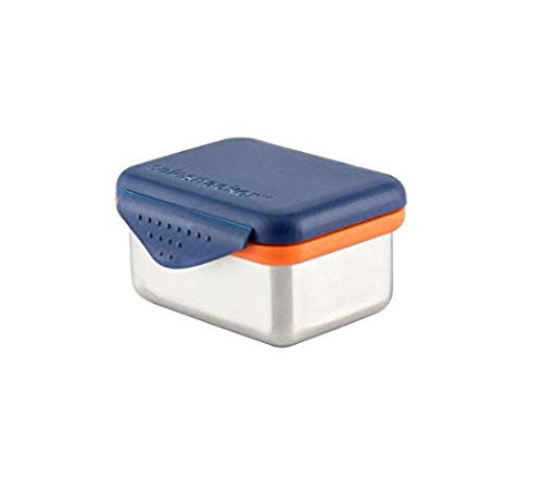 Kid Basix Safe Snacker, Reusable Stainless Steel Lunchbox Container for Kids & Adults, Reusable Food Container, BPA Free, Dishwasher Safe, 7oz, Navy