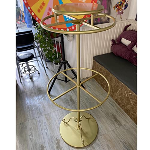 AMSXNOO Rotatable Round Clothes Rack 2-tier Kids Clothing Rack for Boutiques, Floor-Standing Circular Children Garment Rack Stand, Retail Display Costume Coat or Underwear Rack