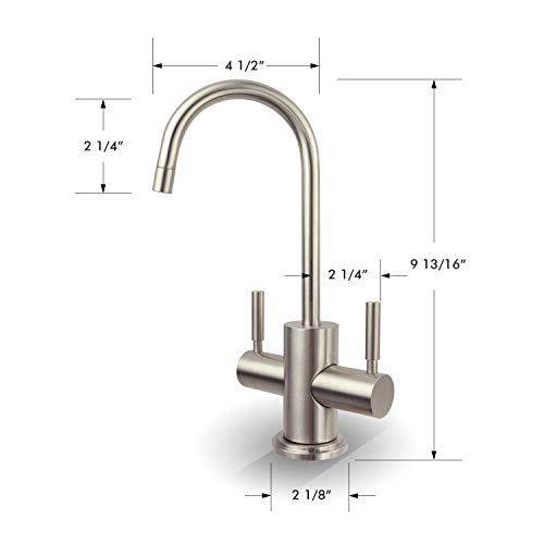 APEC Instant Hot and Cold Reverse Osmosis Drinking Water Dispenser Faucet Brushed Nickel (Westbrook Faucet-HC-WST-NP)