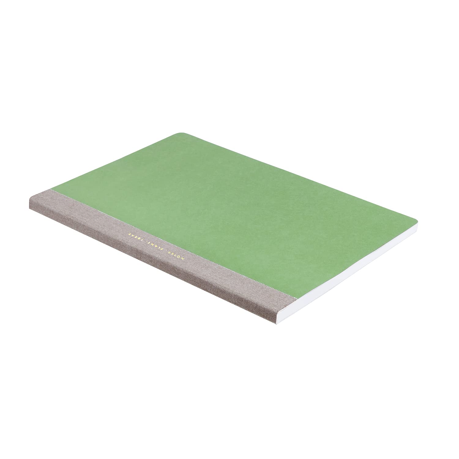 A4 Lined Notebook - Thyme: Essentials. 152 Pages of Quality Lined Paper. Fits All A4 Refillable Items. Fabric Spine with Gold Foil Detailing by kikki.K