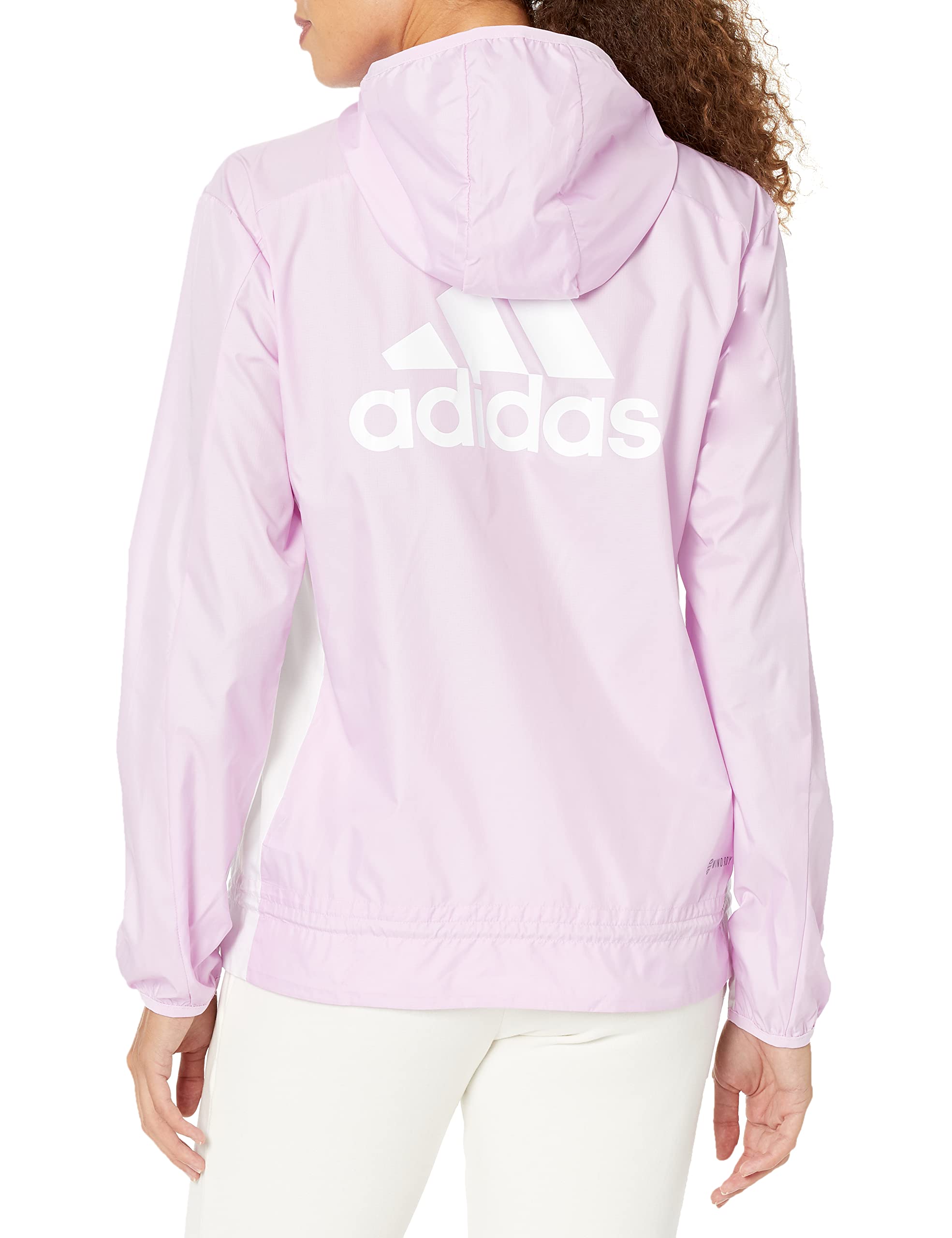 adidas Women's AEROREADY Logo Running Windbreaker, Bliss Lilac, Large