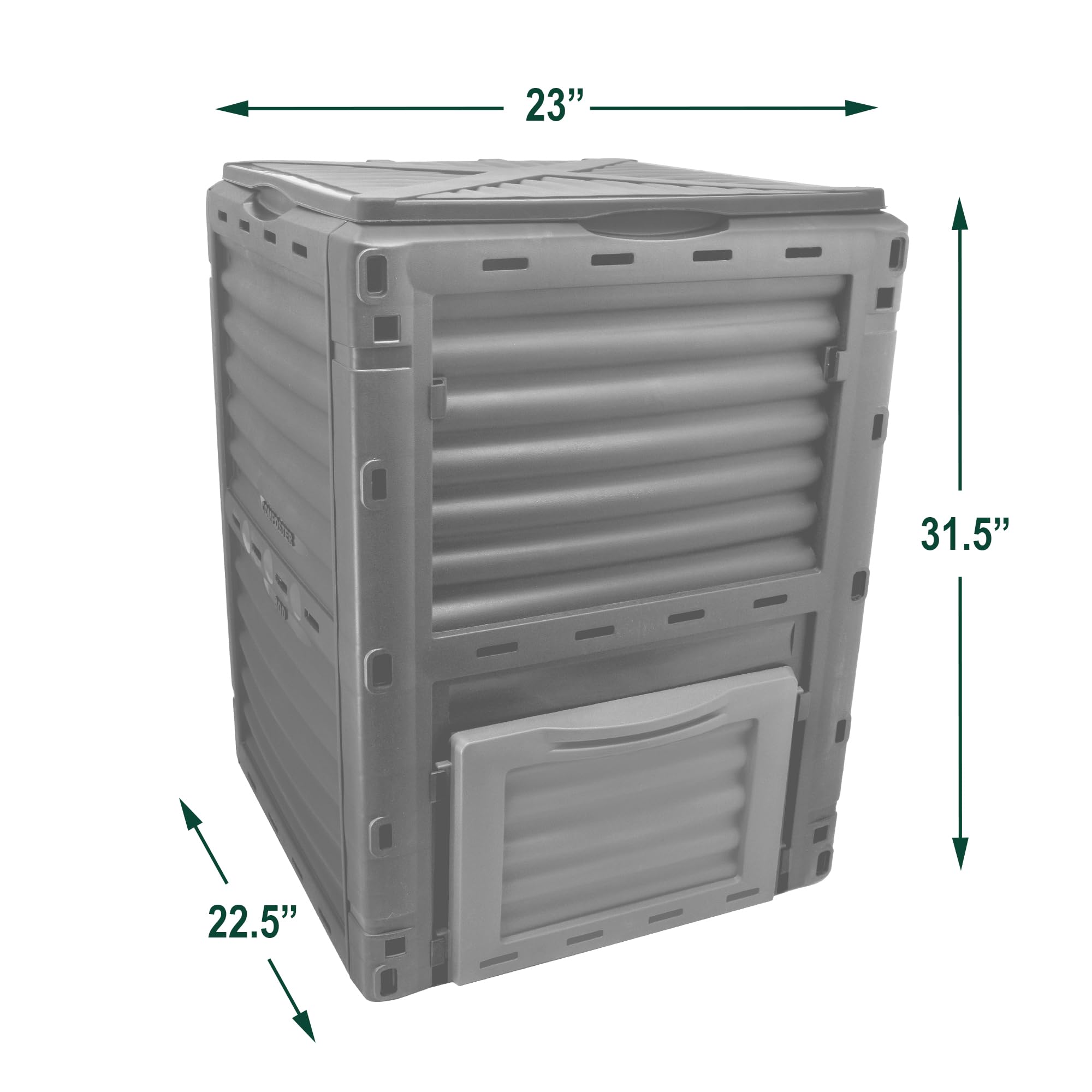 Arcadia Garden Products Outdoor Large Standing Garden Composter, 80 Gal - 300L