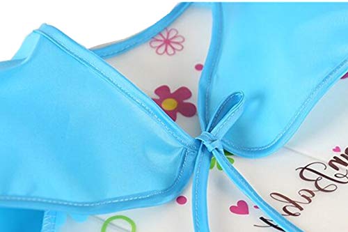 HAIMOBURG 4 Pcs Long Sleeved Baby Bibs Waterproof Sleeved Bib 9-36 Monts