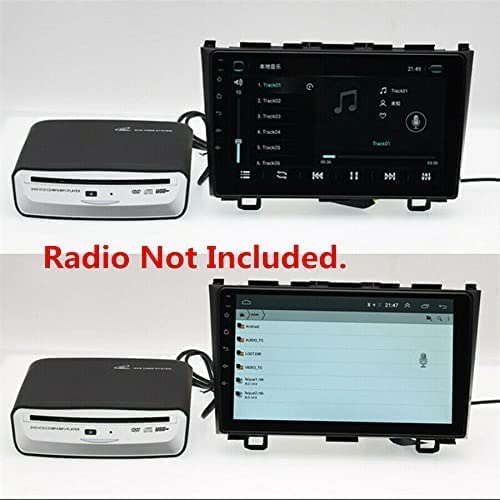 ASVEGEN USB External CD Drive VCD DVD MP4 Player for Car Android, Black & Silver