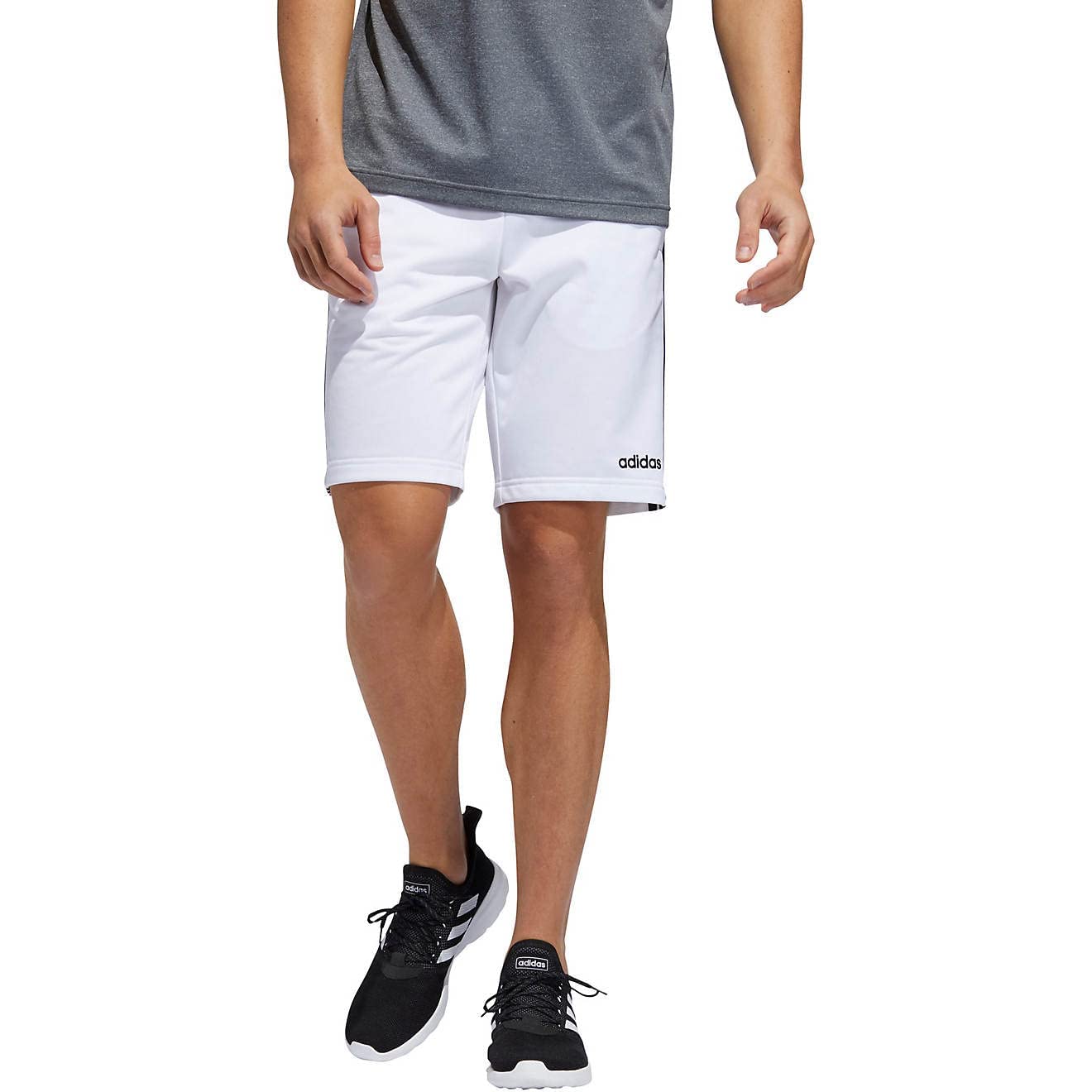 adidas Men's Essentials 3-Stripes Shorts, Wild Pine, Large