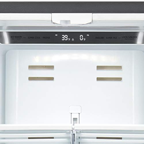 Smad 36" French Door Refrigerator 22.5 Cu.Ft, Refrigerator with ice maker, Counterdepth Refrigerator Bottom Freezer, Automatic Defrost, Humidity Controlled, fingerprint-proof stainless steel