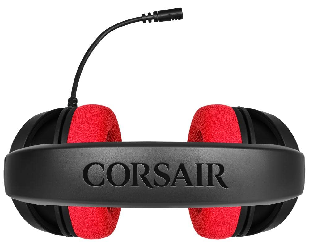 Corsair HS35 - Stereo Gaming Headset - Discord Certified - Memory Foam Earcups - Works with PC, Xbox Series X, Xbox Series S, Xbox One, PS5, PS4, Nintendo Switch and Mobile – Red