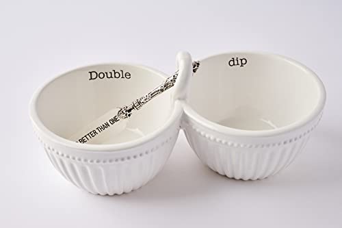 Mud Pie Ceramic Double Dip Set of 2