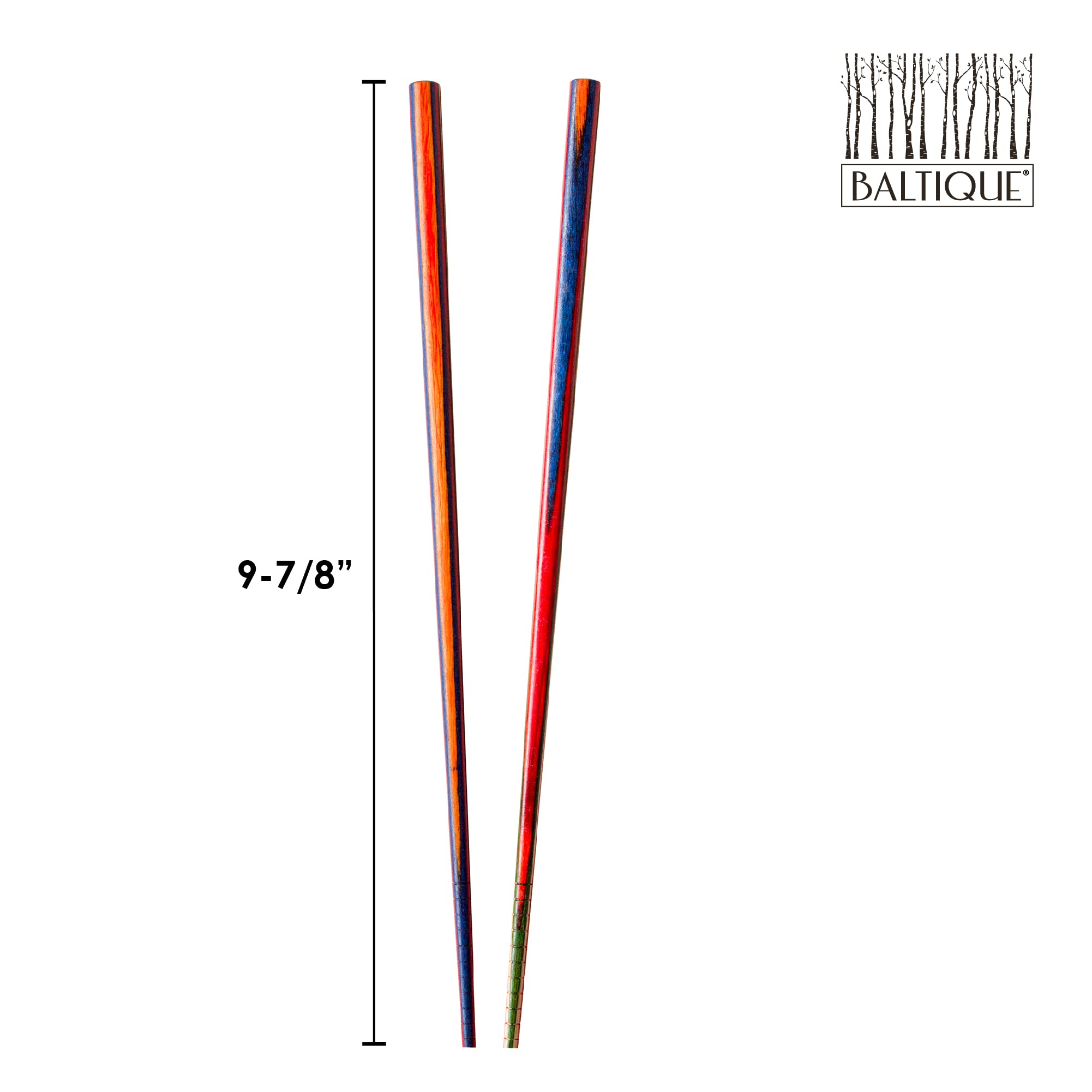 Baltique® Marrakesh Collection Reusable Chopsticks, Set of 4 Pairs, Non-Slip, 9-7/8" Long