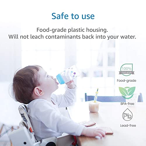 AQUA CREST 3US-PF01 Under Sink Water Filter, NSF/ANSI 42 Certified Replacement for Advanced Filtrete 3US-PF01, 3US-MAX-F01H, Delta RP78702, Manitowoc K-00337, K-00338 Water Filter, 2 Pack, No.AQU-WF00