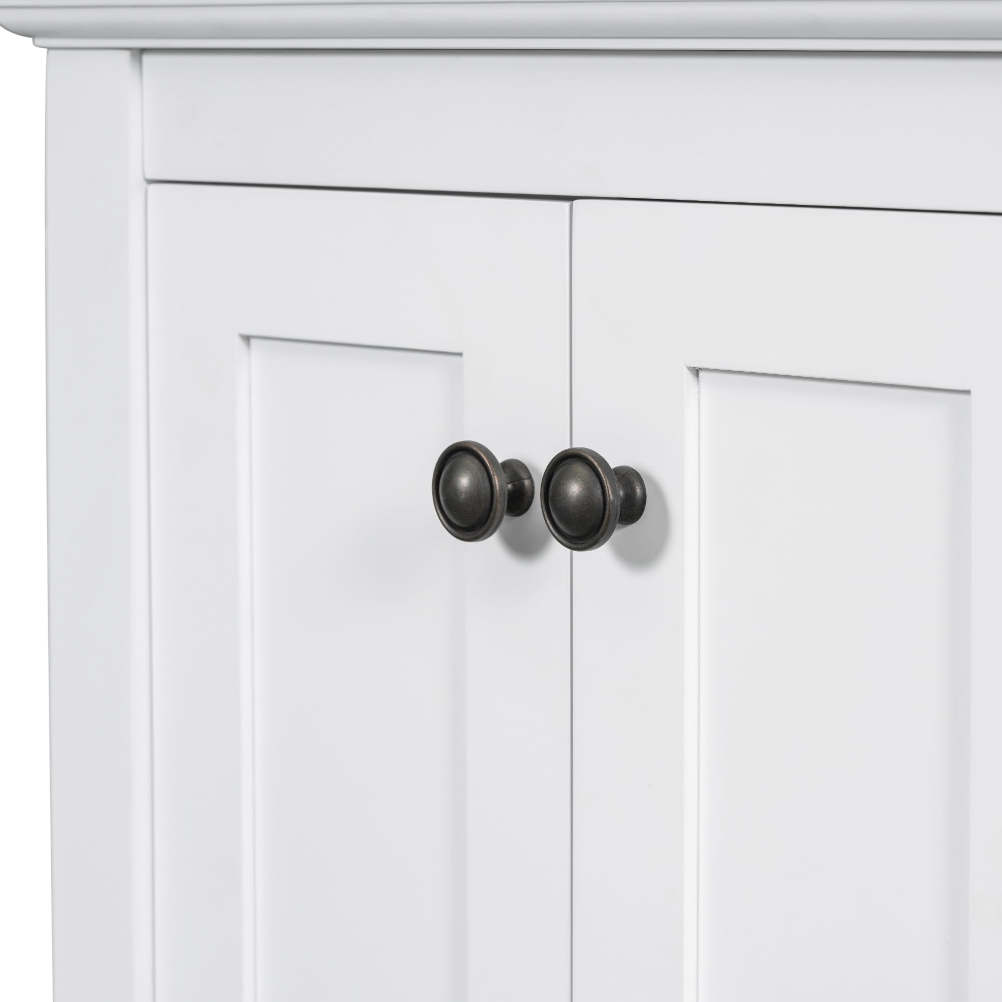 Ataucjin 30" Bathroom Vanity with Ceramic Sink Top, Solid Wood Bathroom Storage Cabinet Bath Vanity with Two Tiers Drawer and Soft Closing Doors(Delivery in Two Boxes)