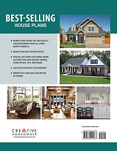 Best-Selling House Plans, Completely Updated & Revised 4th Edition: Over 360 Dream-Home Plans in Full Color (Creative Homeowner) Top Architect Designs - Interior Photos, Home Design Trends, and More