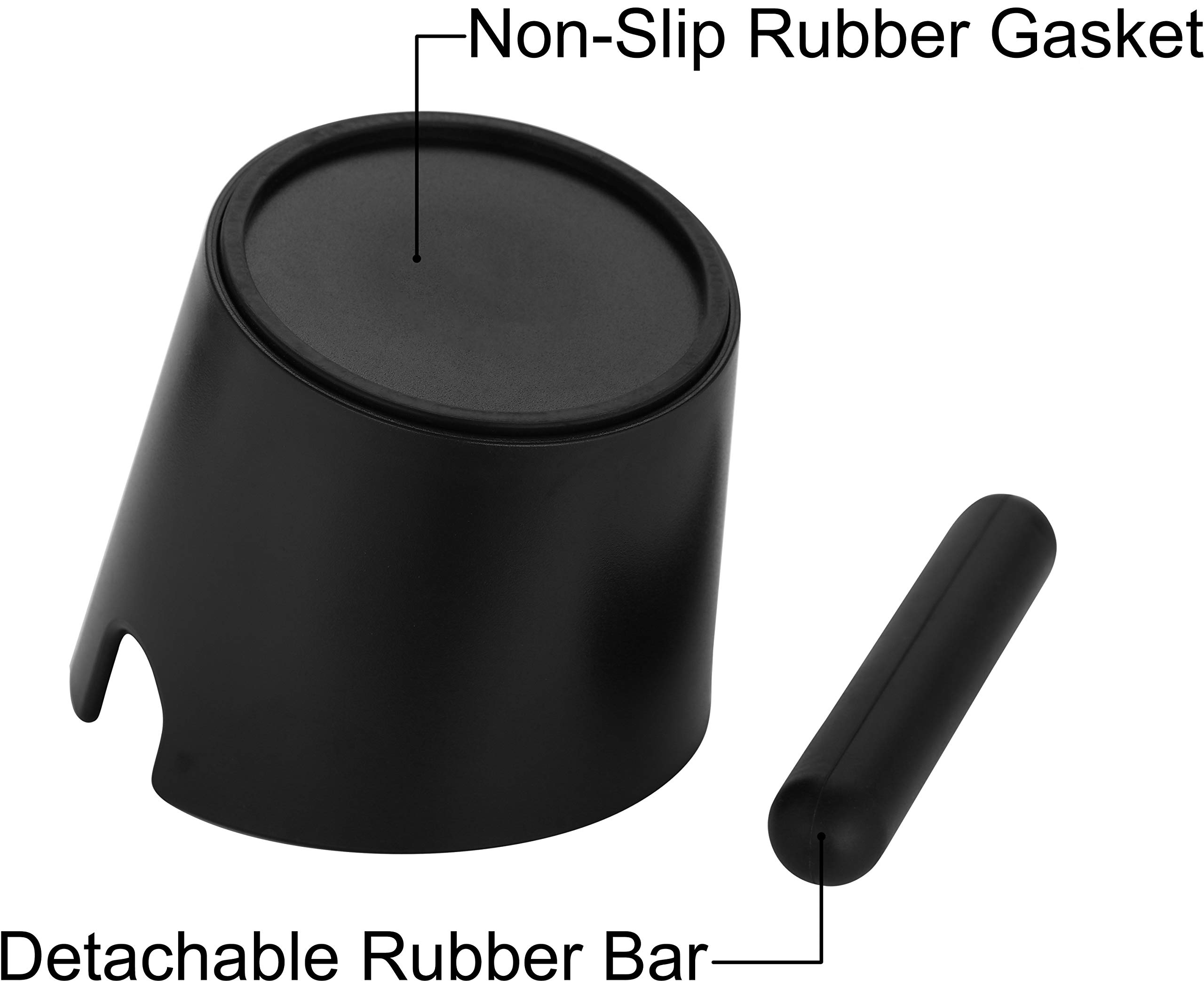 APTSPADE Espresso Knock Box,4.8 Inch Coffee Knock Box, Espresso Dump Bin With Removable Knock Bar and Non-Slip Base