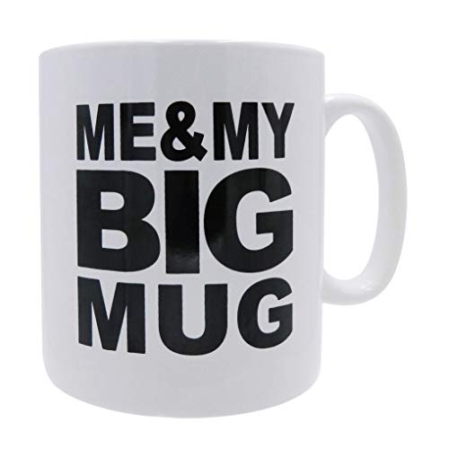 Mug BIG Coffee Mug oversize Huge 28 ounces Mega Size Cup, Extra Large for Big drinks, Office desk decor novelty Gift Coffee Lovers XL Coffee Mug (ME & MY BIG MUG)