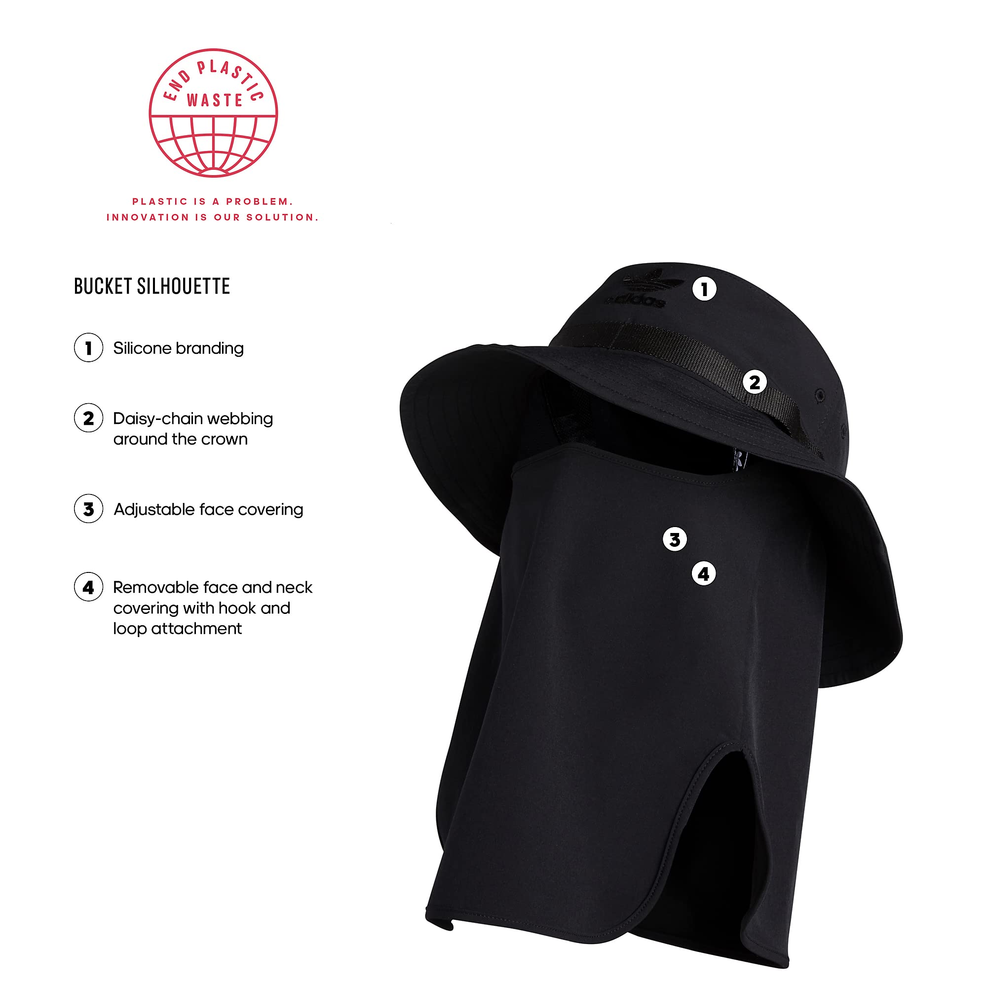 adidas Originals Unisex Originals Adapt Boonie, Black, One Size