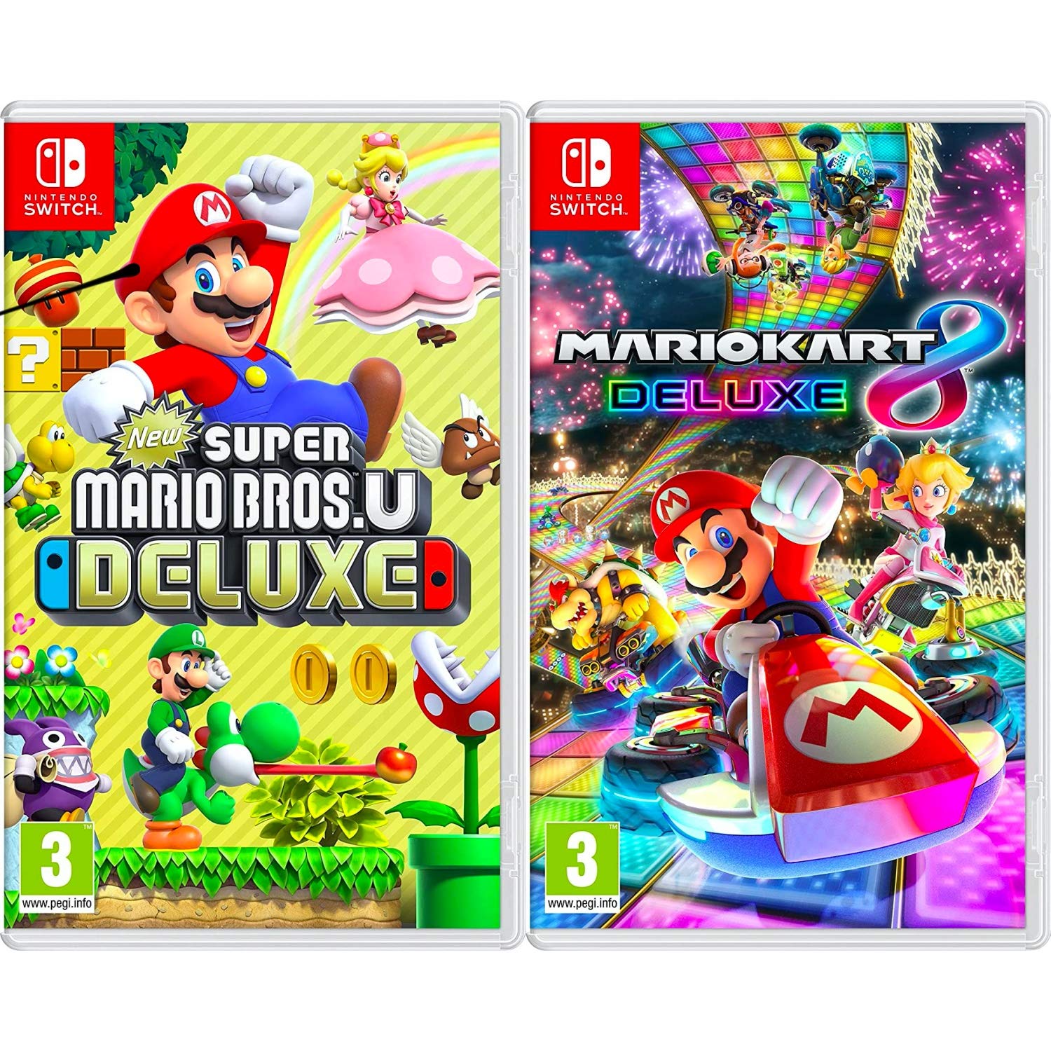 New Super Mario Bros. U Deluxe + Mario Kart 8 Deluxe - Two Game Bundle - Nintendo Switch (European Version)