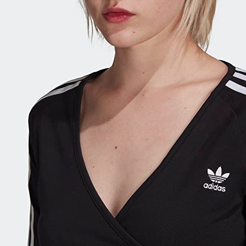 adidas Originals Women's Adicolor Classics Cropped Long Sleeve, Black, Large