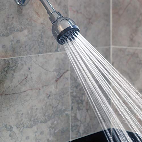 Aqua Elegante 3 Inch High Pressure Shower Head - Best Pressure Boosting, Wall Mount, Bathroom Showerhead For Low Flow Showers, 2.5 GPM - Chrome