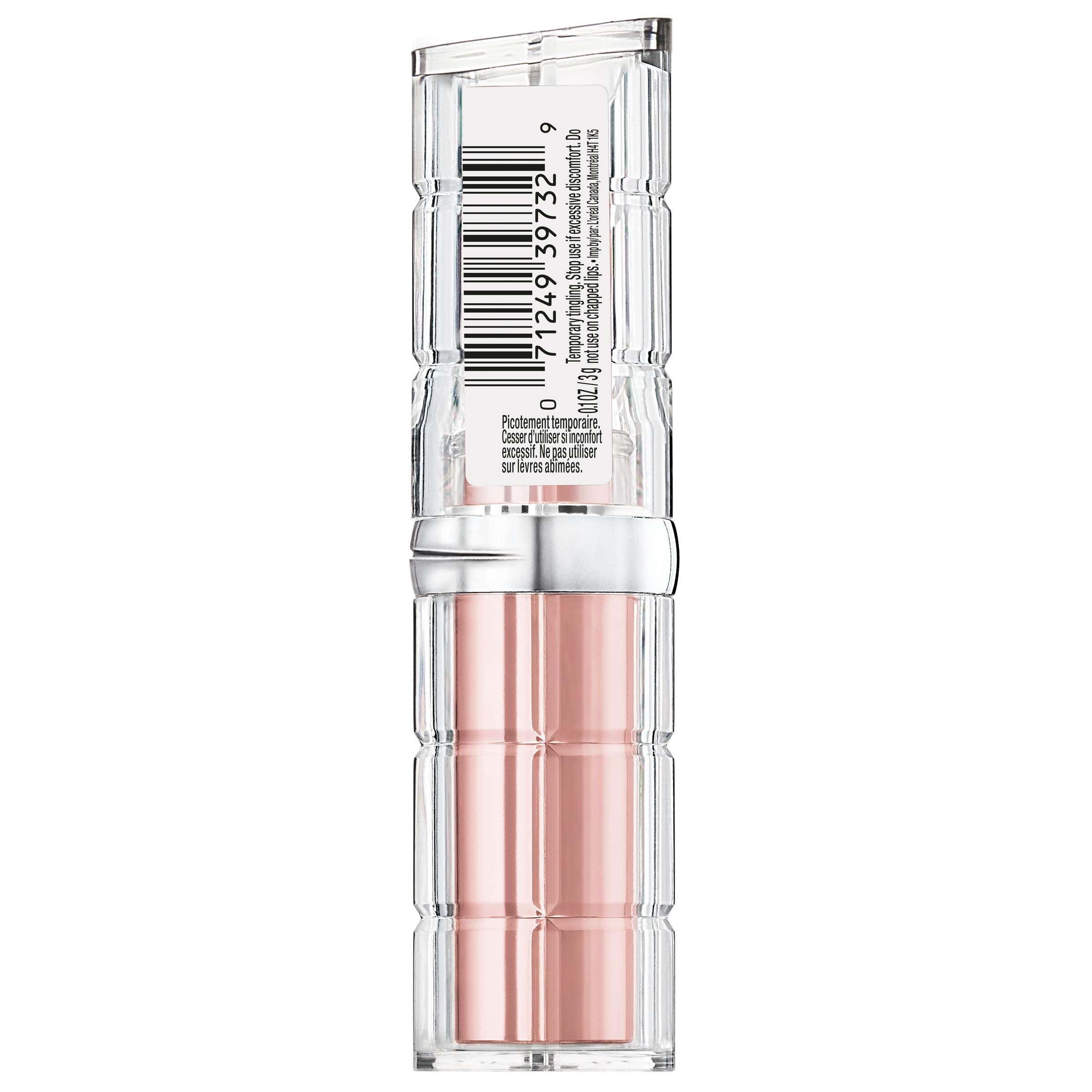 L'Oreal Paris Makeup Colour Riche Plump and Shine Lipstick, for Glossy, Radiant, Visibly Fuller Lips with an All-Day Moisturized Feel, Lychee Plump, 0.1 oz.