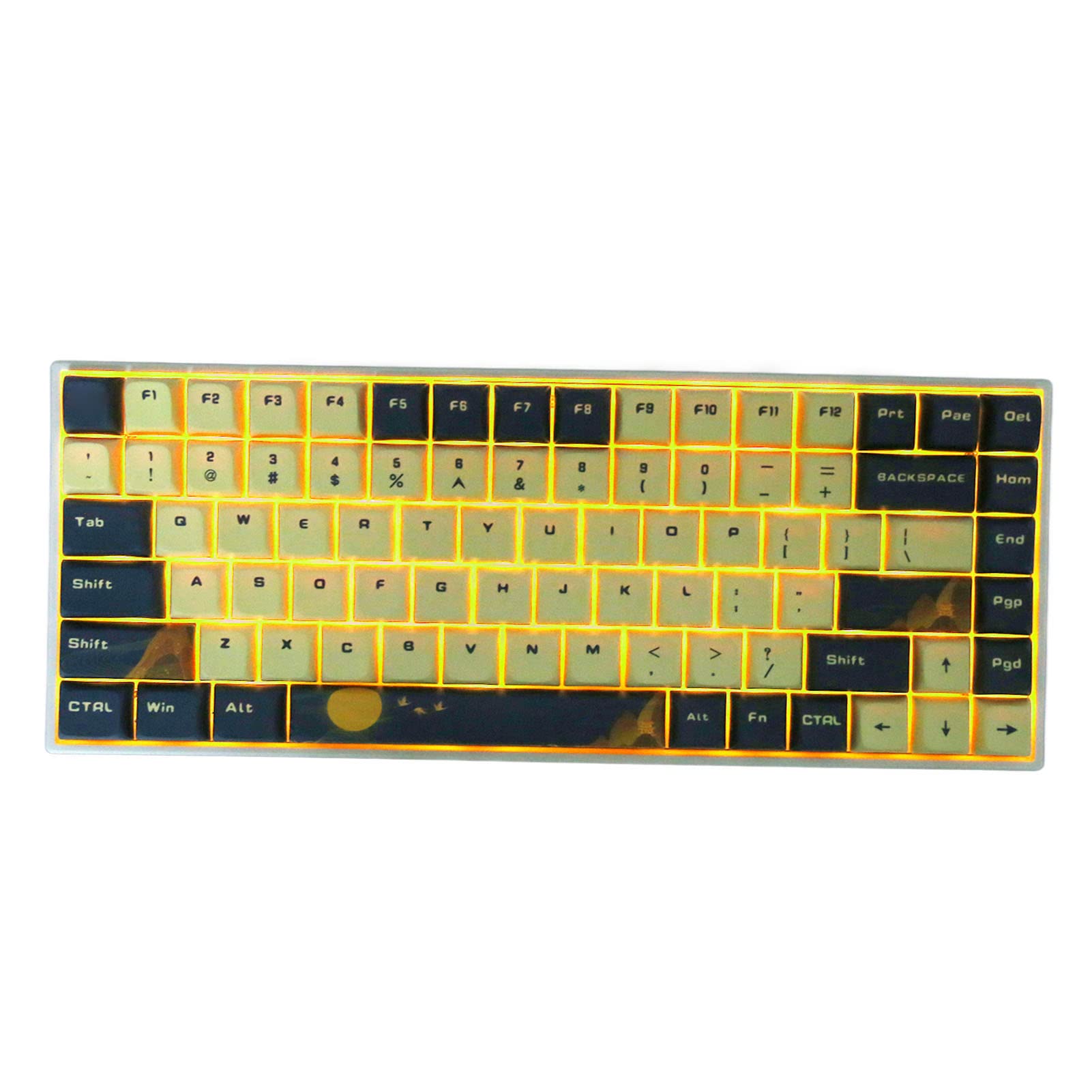 84 Key Mechanical Keyboard, 3 Modes Connection RGB Backlight Wireless Gaming Keyboard for Laptop (Red Switch)