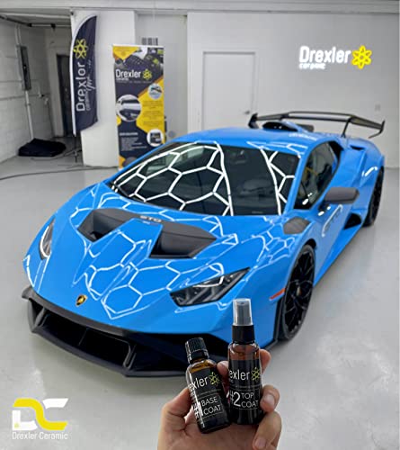 Drexler Ceramic Coating Kit 9h - Professional Grade, 3-5 Years of Gloss & Protection for Cars, 9h Hardness, Extra Hydrophobic Coating, High Shine Finish