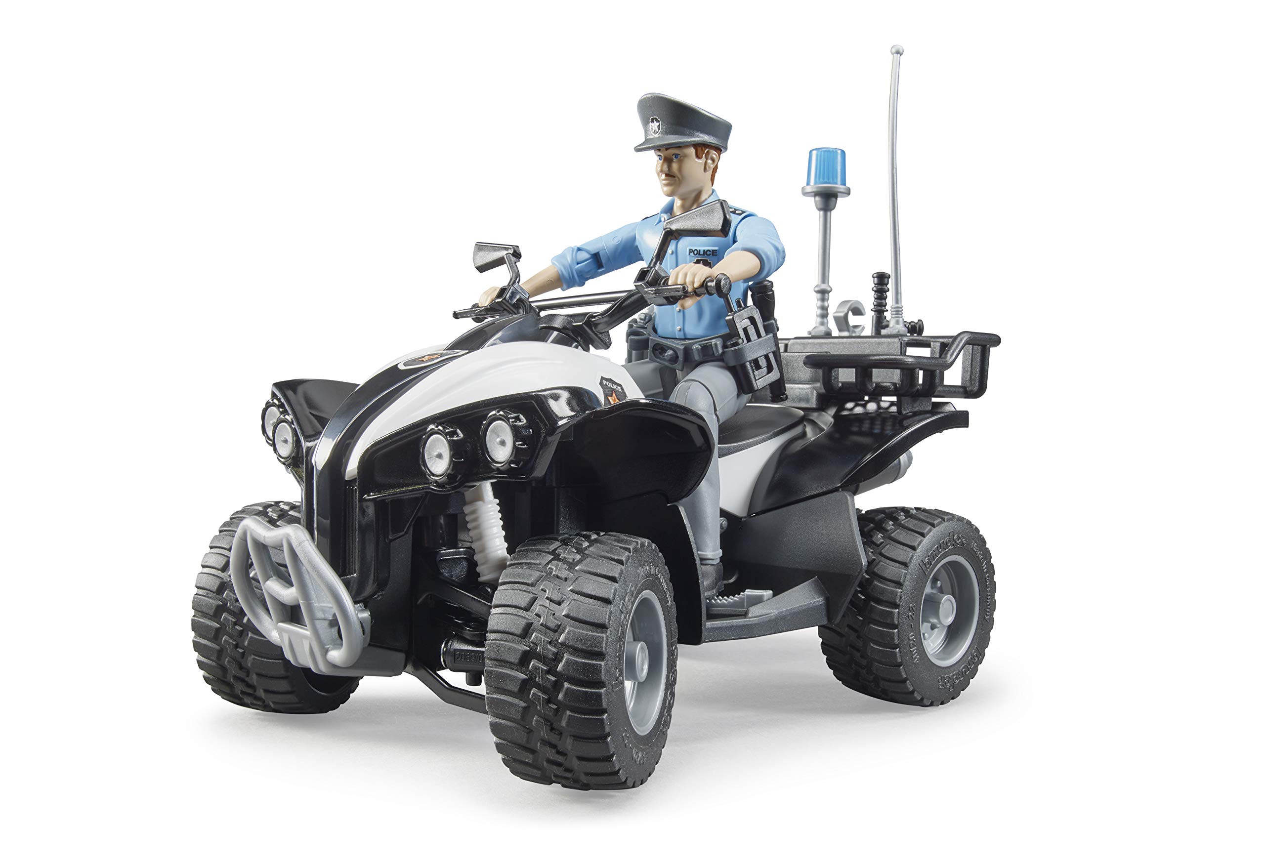 Bruder 63011 Police Quad w Light Skin Policeman and Accessories