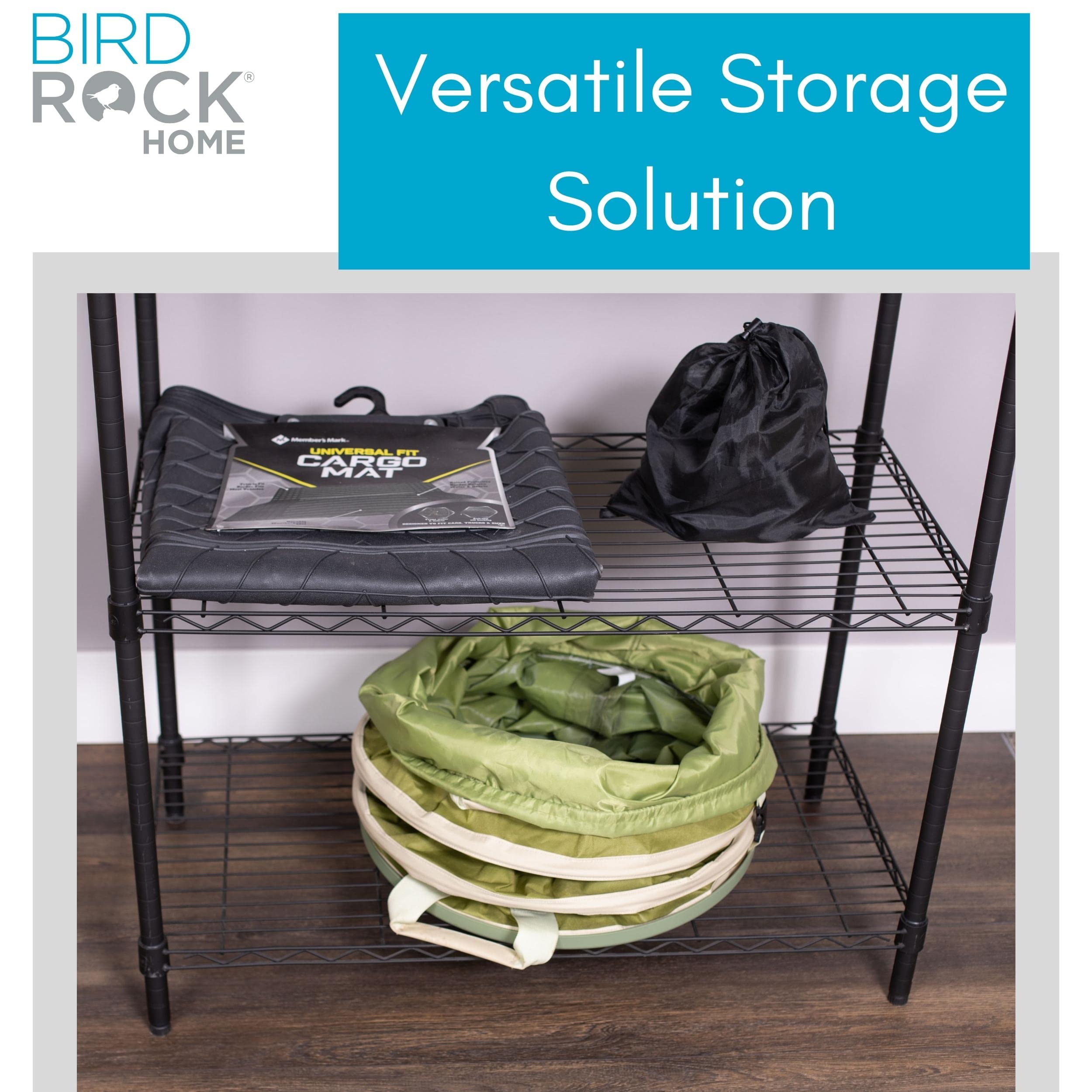 Internet's Best 5-Tier Wire Shelving - Flat Black - Heavy Duty Shelf - Wide Adjustable Rack Unit - Kitchen Storage