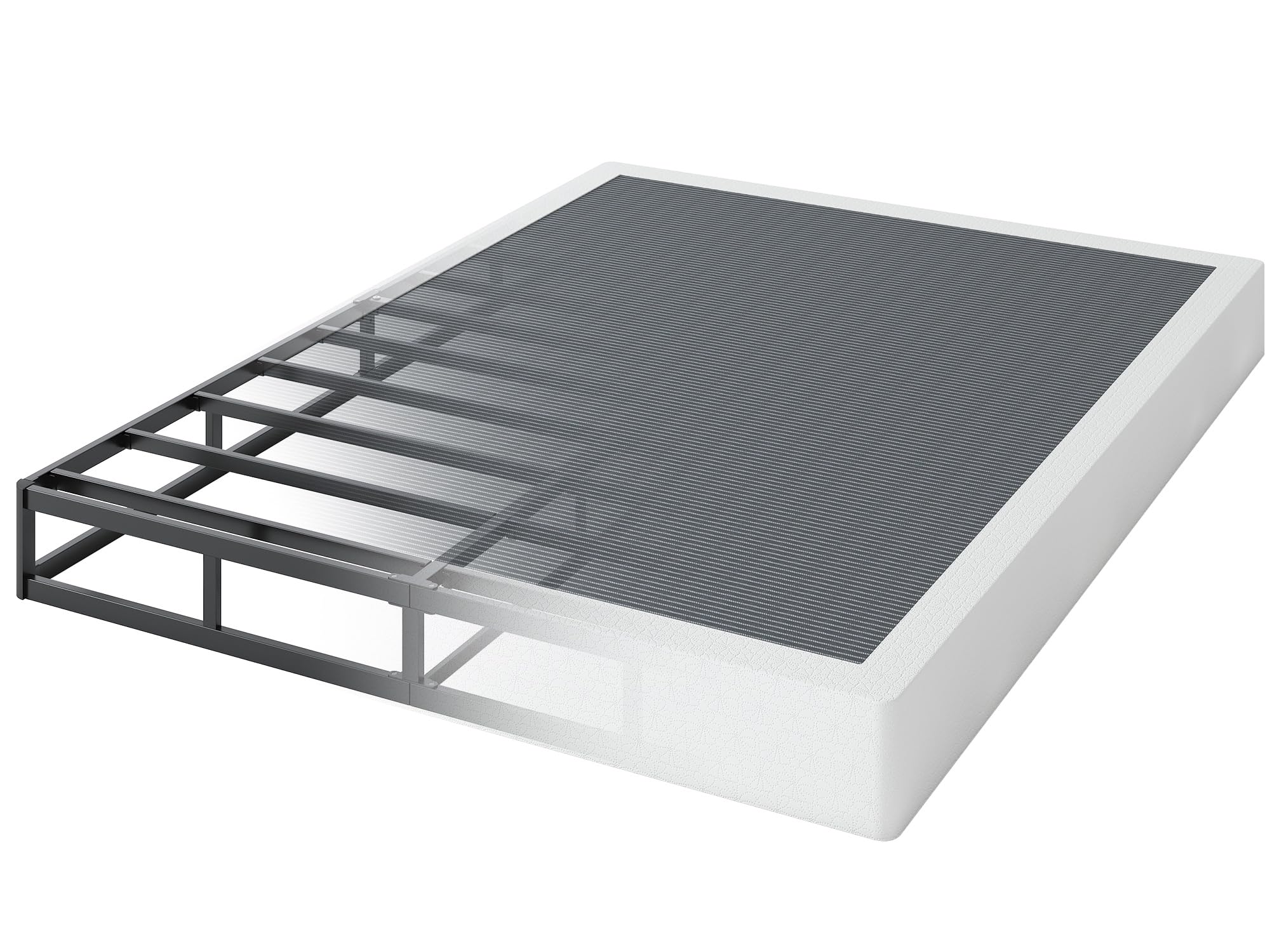 QEROMY Queen Box Spring - 7 in High Profile Box Spring for Queen Bed, Sturdy Metal Frame Mattress Foundation, Easy Assembly, Quiet & No Noise