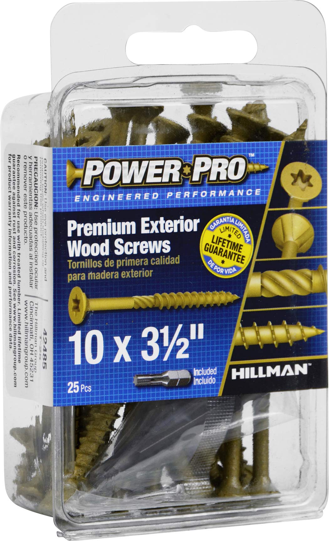 HILLMAN Fasteners 42485 Dec Keg Screw (25 Pack), 10 x 3.5