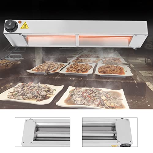 Electric Strip Heater Food Heat Lamp Overhead Food Warmer Infrared Strip Heater for Restaurants Buffets (24'')