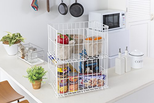 IRIS USA WCO-S Modular Wire Stacking Storage Container, Small