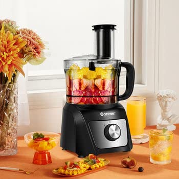 6 Cup Food Processor 500W Variable Speed Blender with 3 blades
