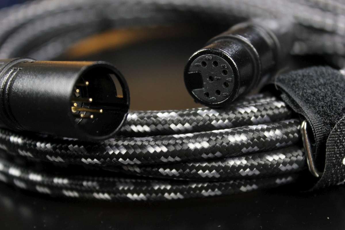 7 Pin XLR 20ft Female to Male Vacuum Tube Microphone 20' Cable Cord Black Tweed