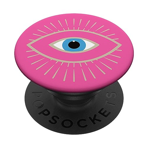 Beige Pink All Seeing Evil Eye PopSockets Standard PopGrip