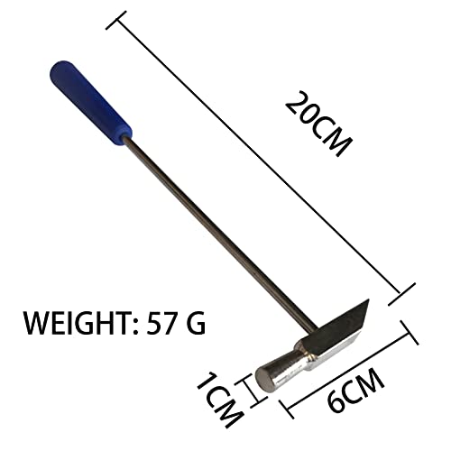 Dual Head Small Hammer, 7 Inches, Plastic Head and Metal Head, Black Plastic Grip, Double face Jewelry Mallet, Mini Hammer for Watch, Tuning, Woodworking, Toys, DIY, Leather, Instruments
